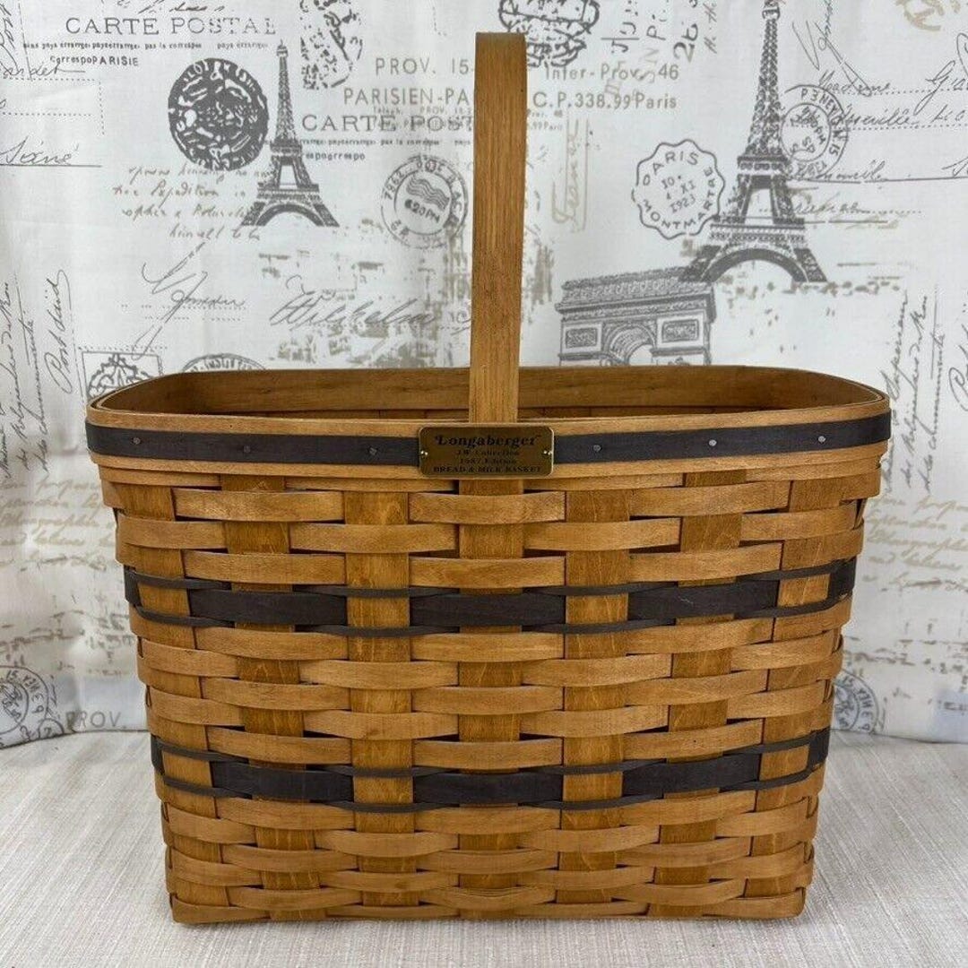 Longaberger 1987 JW Collection Basket & Milk Basket 16 X 8 X 11 - Etsy