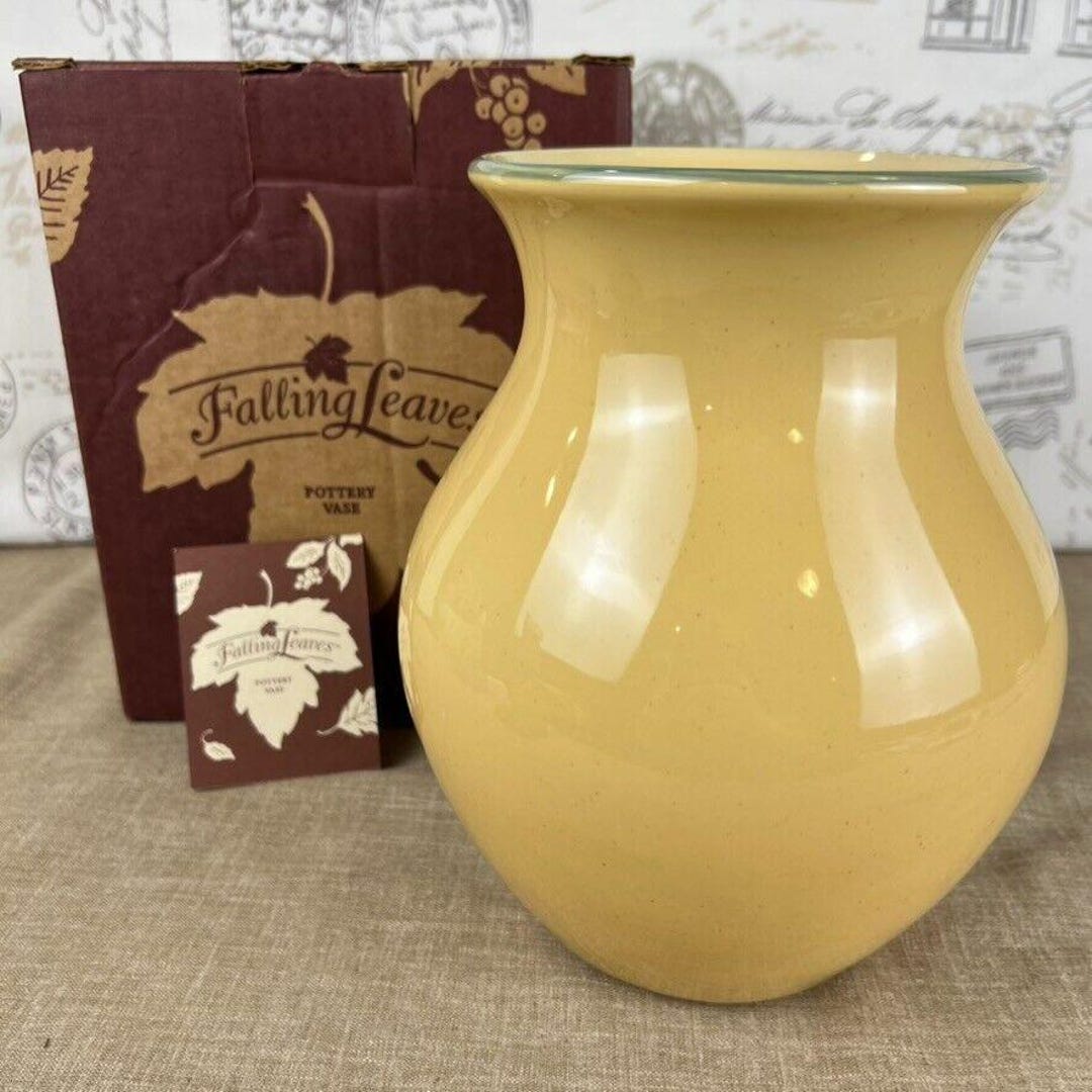Longaberger Pottery 2001 Falling Leaves Fall Fest Vase 6.5 X 8.5 - Etsy
