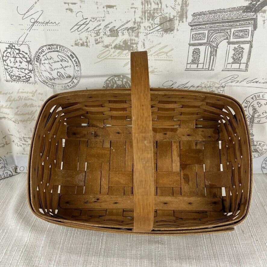 Longaberger 1985 Small Gathering Basket With Fixed Handle 14 in X 9 in ...