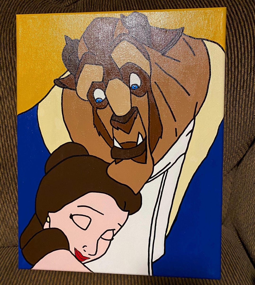 The Beauty and the Beast Hand Painting - Etsy