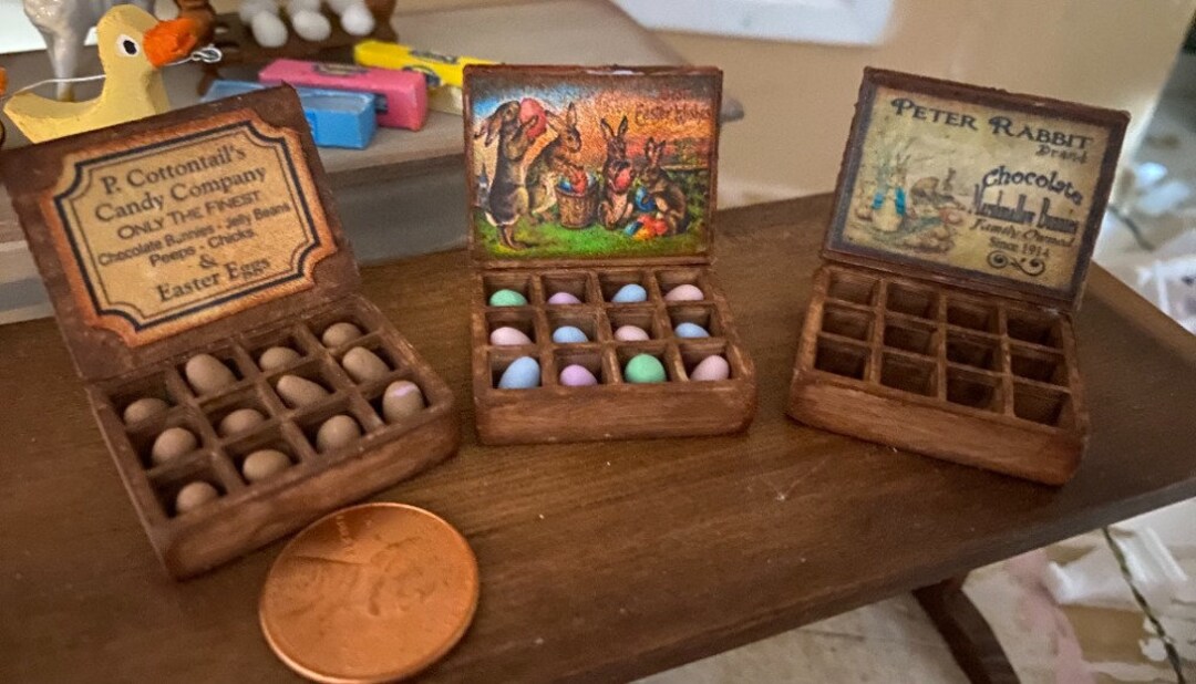 Vintage Dollhouse Easter Egg Crate - Etsy