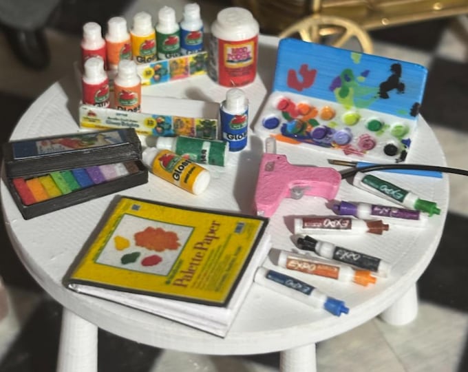 Miniature Art Supplies in 1/12 Scale - Etsy