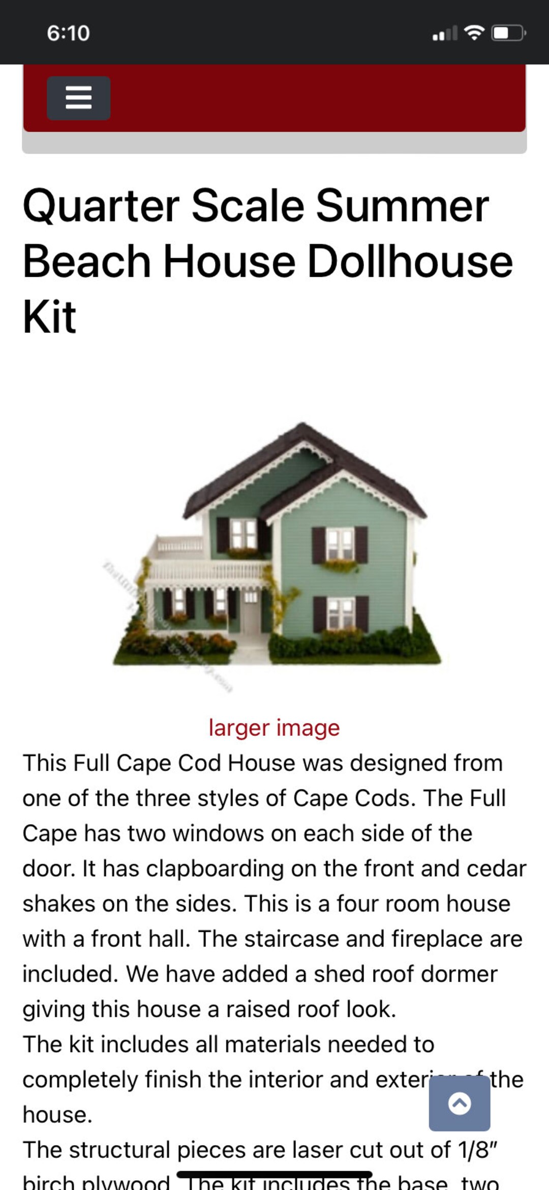 Quarter Inch Scale House Kit by Harts Desire Miniatures - Etsy