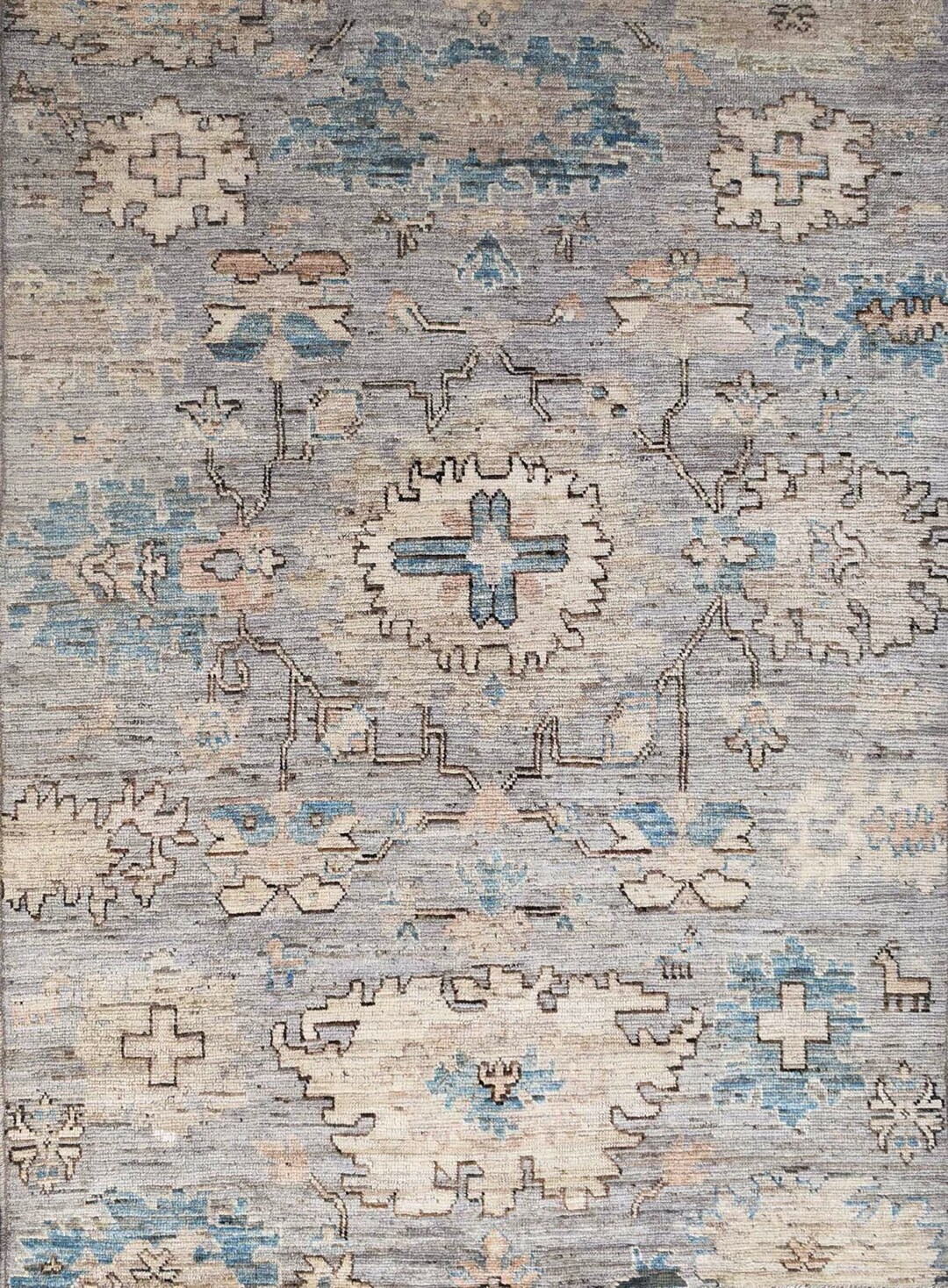 6x9 Ft Turkish Oushak Rug, Neutral Oriental Floral Designs, Tribal ...