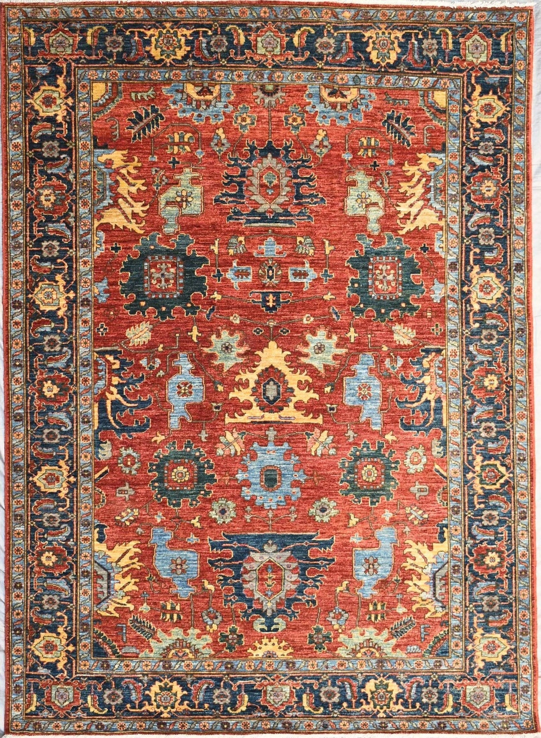6x9 Ft Fine Red Oriental Rug Vibrant Colors Red Oriental - Etsy