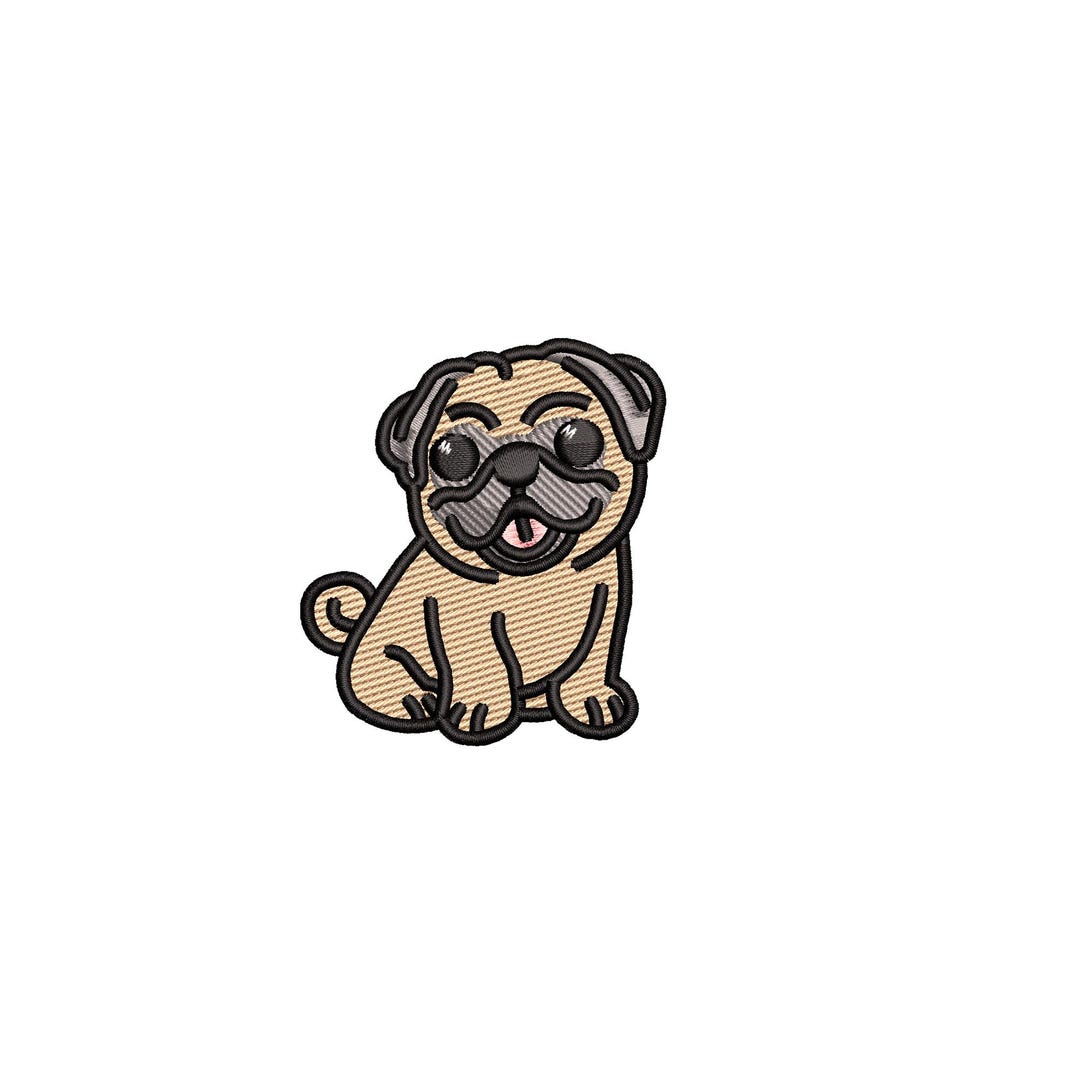 Pug Machine Embroidery Design, Dog, Cute Dog, Cute - Etsy
