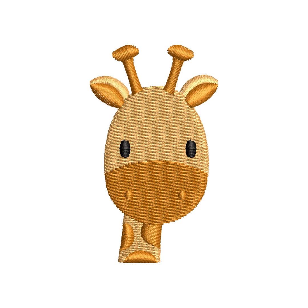 Cute Giraffe Embroidery Design – Kawaii Jungle Animal Machine ...