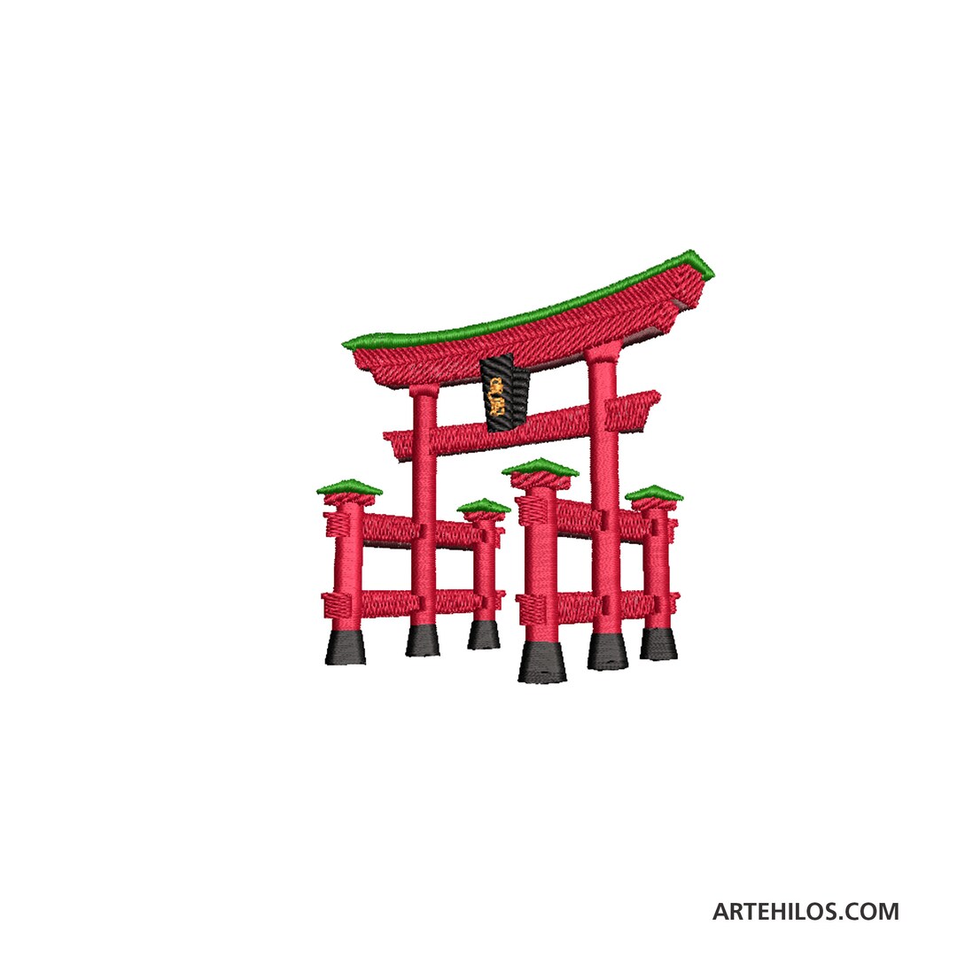 Japanese Embroidery Design, Fashion Machine Embroidery Designs, Pagoda ...