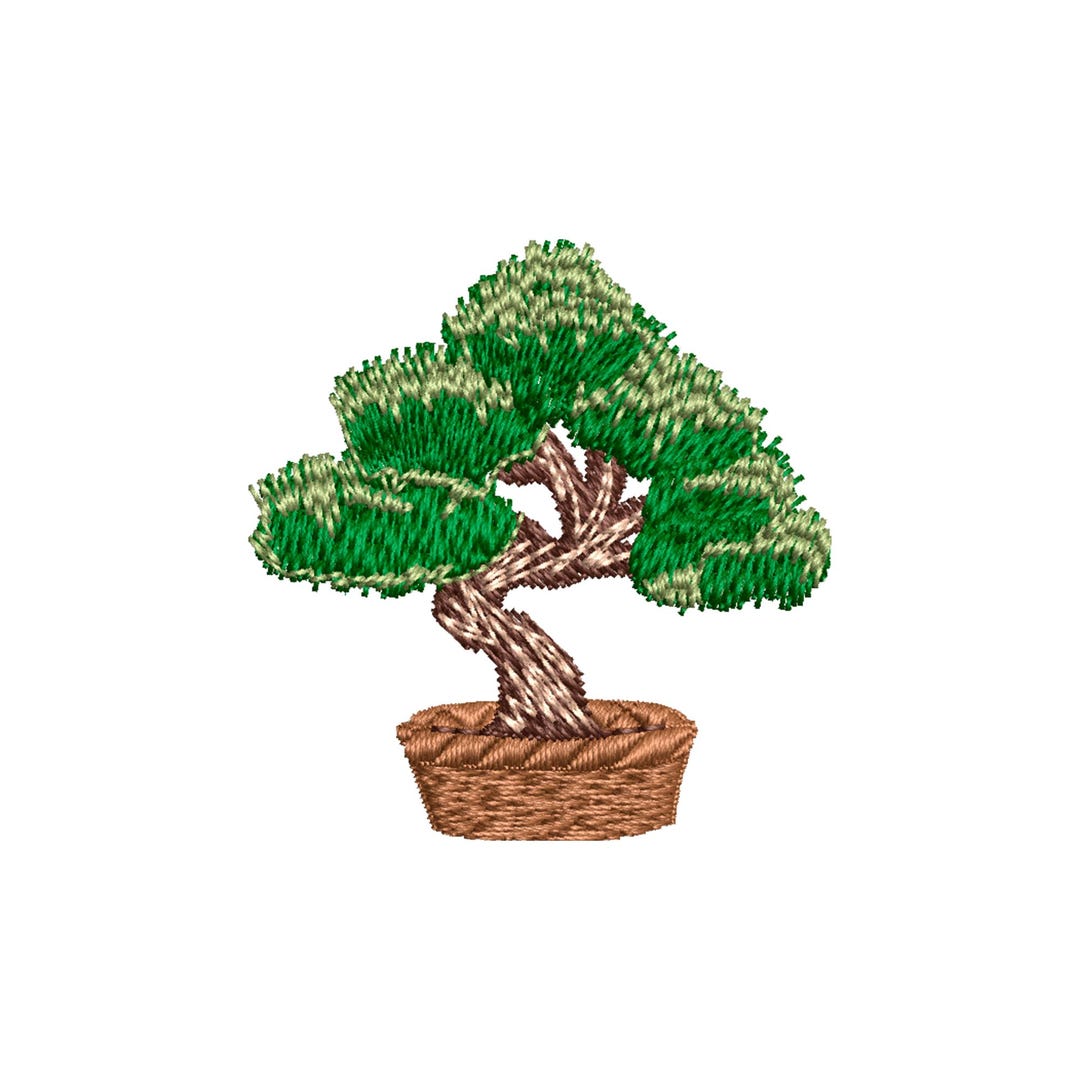 Bonsai Tree Embroidery Design – Japanese Zen Machine Embroidery File ...