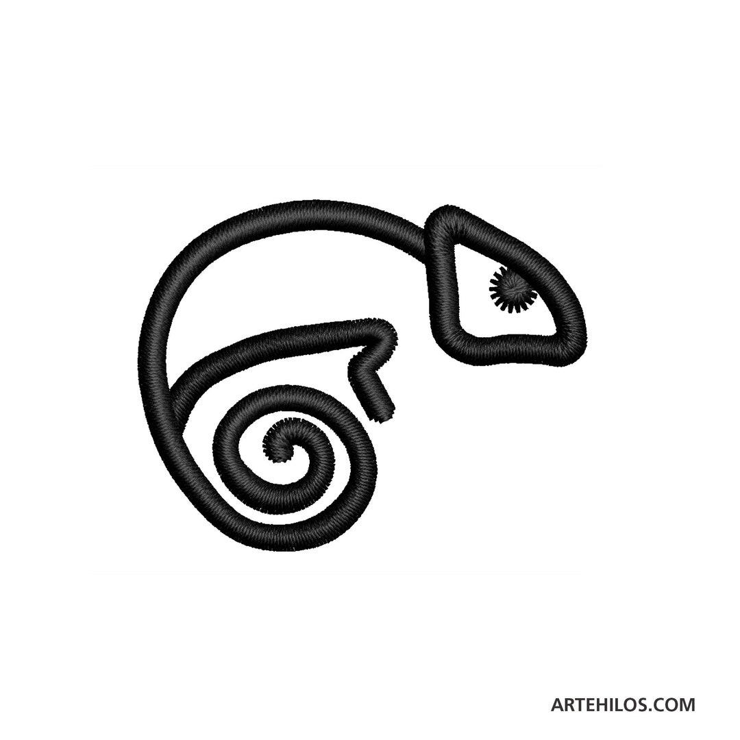 CHAMELEON Machine Embroidery Design - Etsy