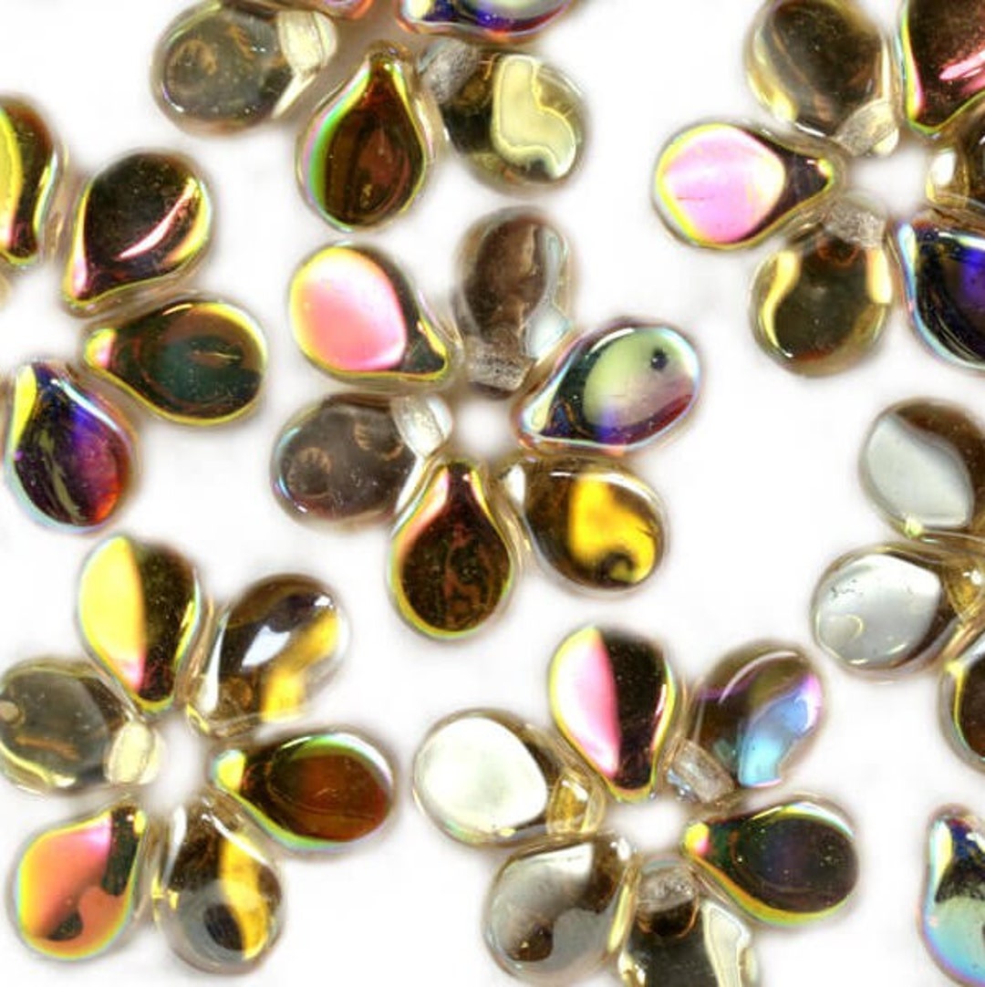 PIP Beads Crystal Lemon Rainbow, Czech Glass Beads, Eldoradobeads - Etsy