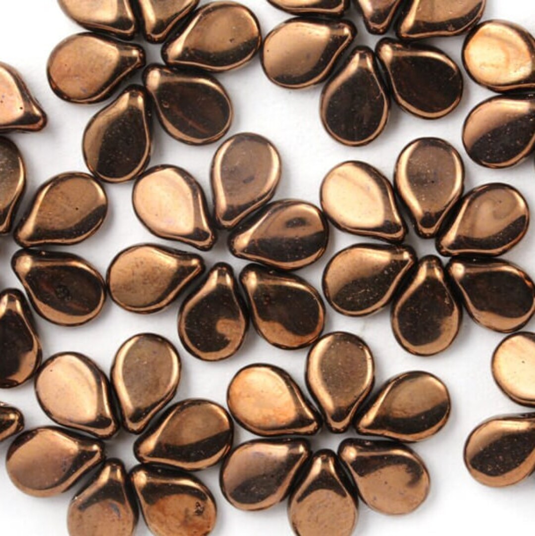 PIP Beads Jet Bronze Czech Glass Beads Eldoradobeads - Etsy