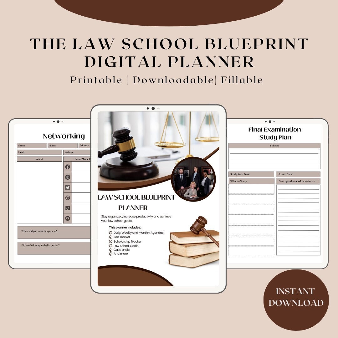 The Law School Blueprint Digital Planner - Etsy