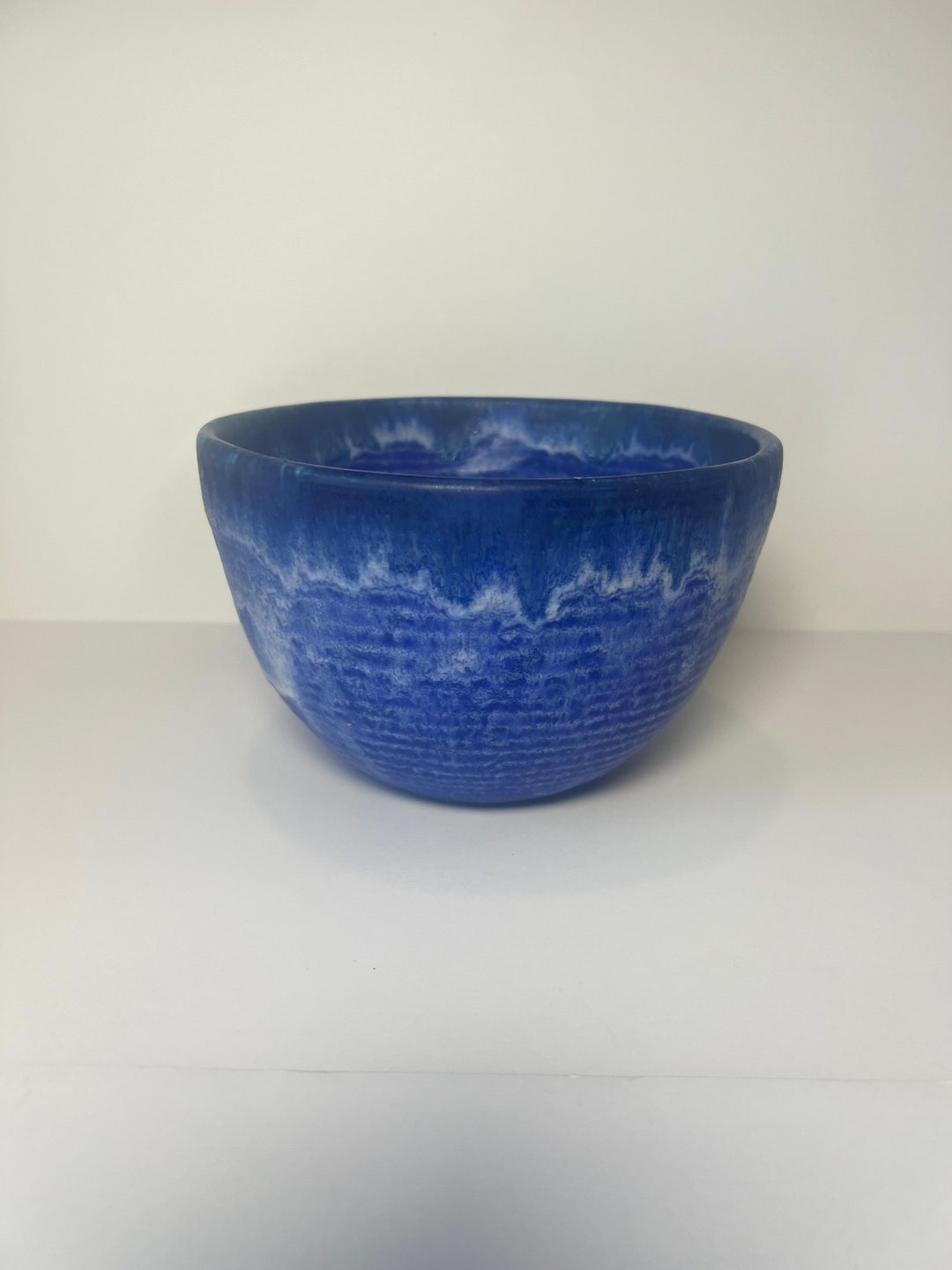 Mccarty Pottery Bowl - Cobalt Blue Glaze - Made in Mississippi- Signed ...