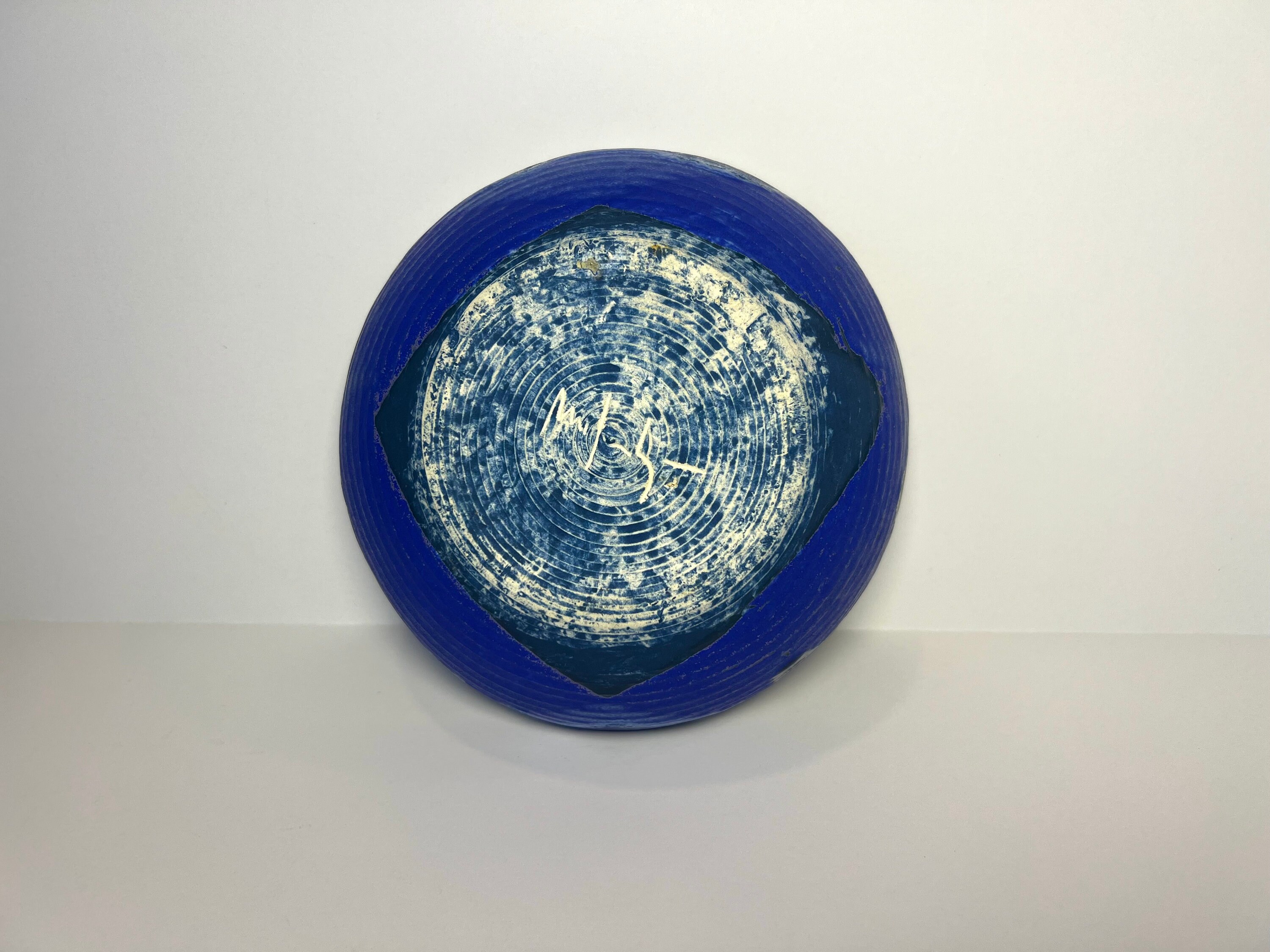 Mccarty Pottery Bowl Cobalt Blue Glaze Mississippi Delta Signed - Etsy