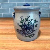 Rowe Pottery Works Vintage 8.5" Tall DECORATIVE STONEWARE VASE With ...