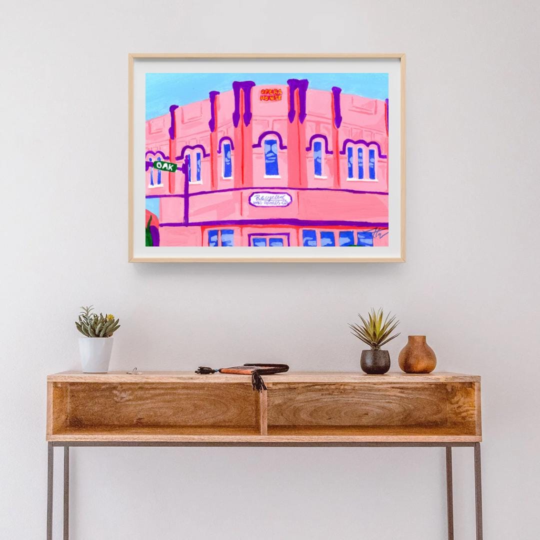 Opera House Art Print | Denton, TX | Local | Housewarming | Texas ...