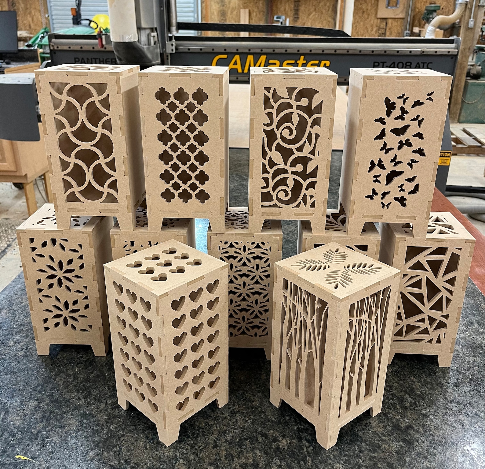 11 Lanterns, Wood Lamps, Digital Download, Crv, Eps, Dxf, Ai, Svg Files ...