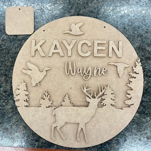 Birth Announcement Plaque File, Baby Birth Plaque File, Unpainted Door ...