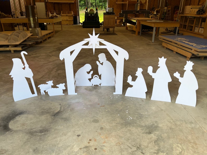 Nativity Scene, Large Outdoor Nativity Scene Digital Download, Crv, Eps ...