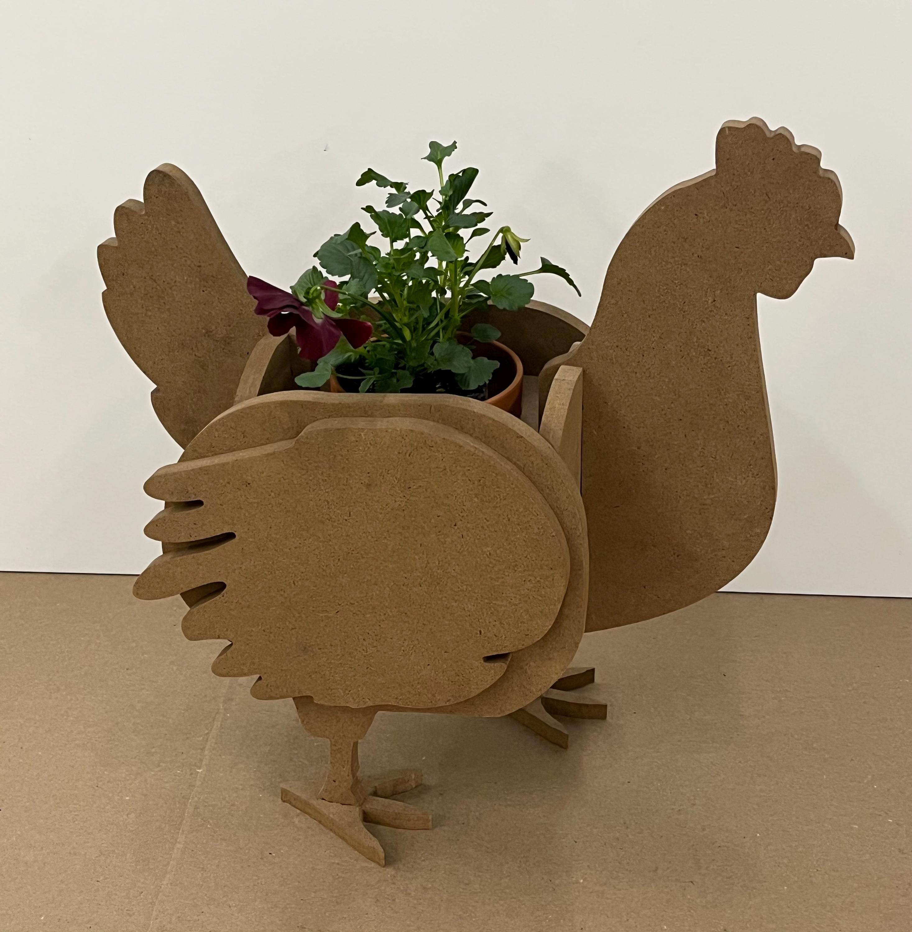 Chicken Planter Holder CNC Laser Cut File (digital File) - Etsy