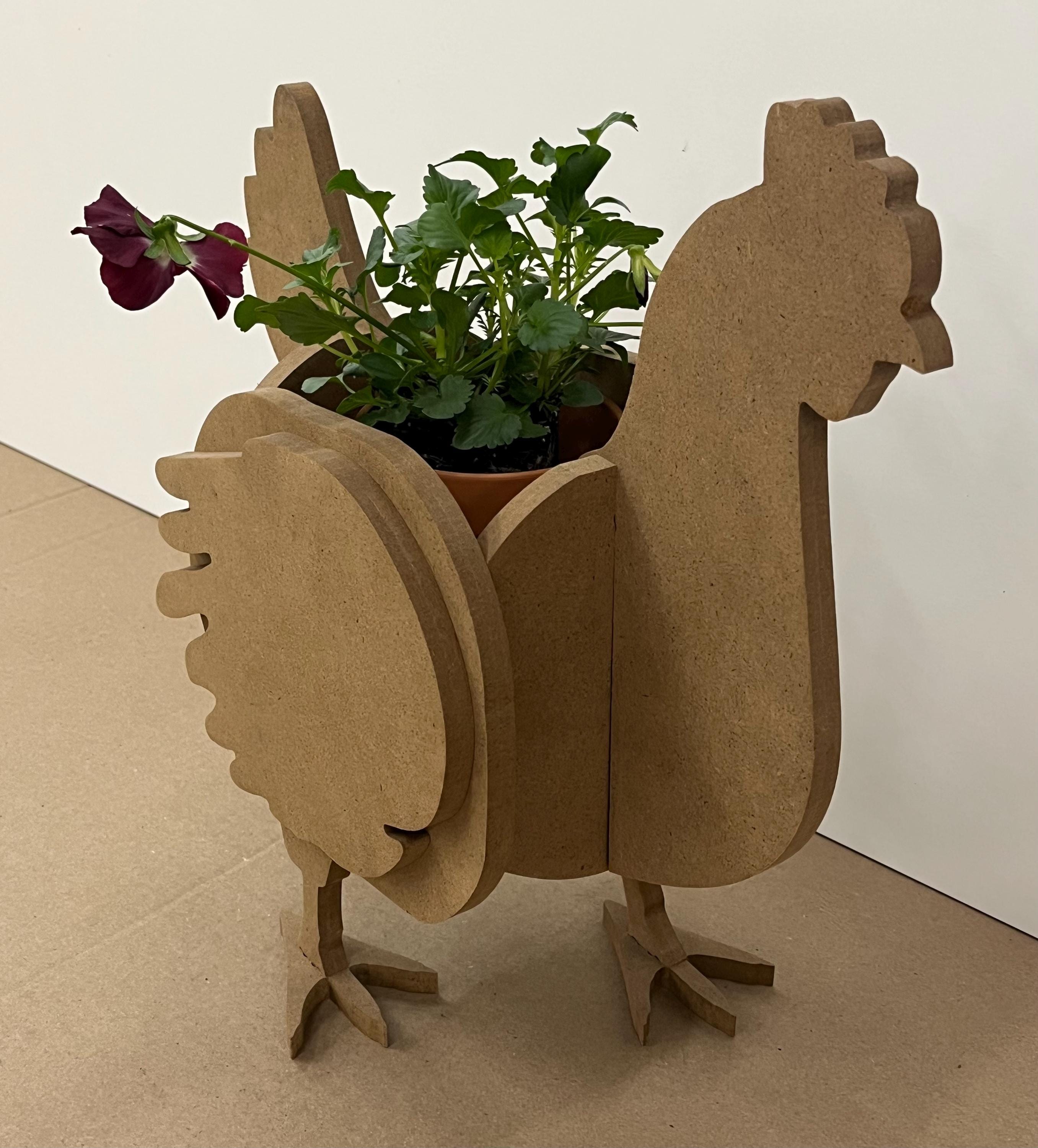 Chicken Planter Holder CNC Laser Cut File (digital File) - Etsy