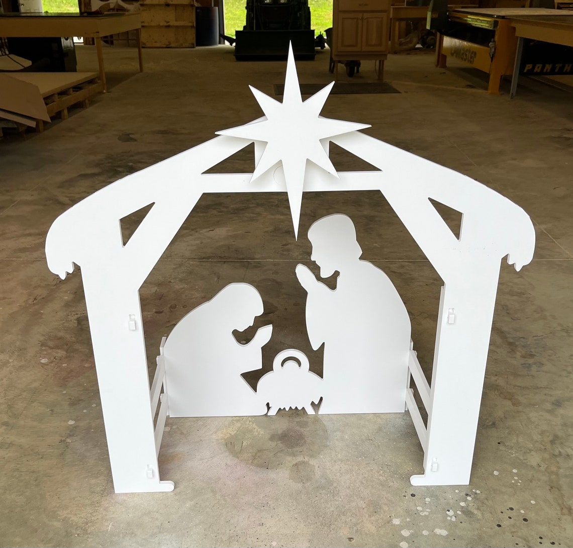 Nativity Scene, Large Outdoor Nativity Scene Digital Download, Crv, Eps ...