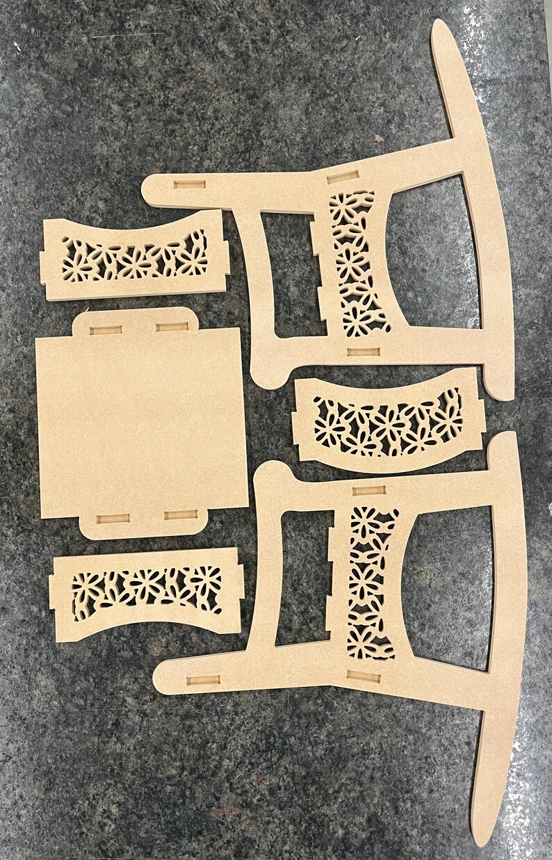 Kids Rocking Chair CNC Cut Files, Flower Design (digital Download) - Etsy