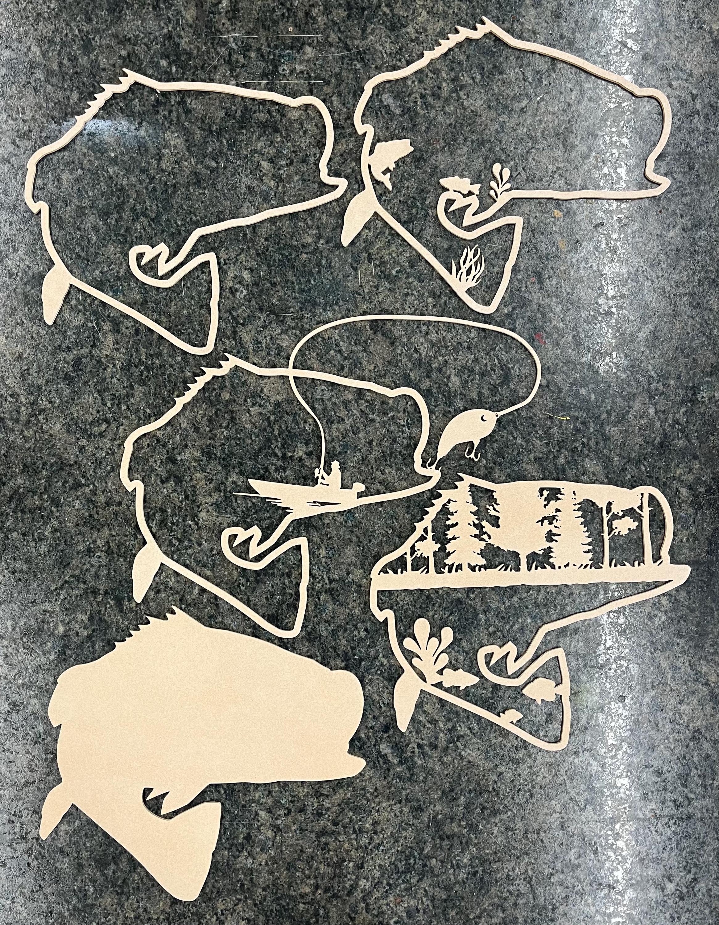 Bass Wildlife Scene 5-layer CNC File (digital Download) - Etsy