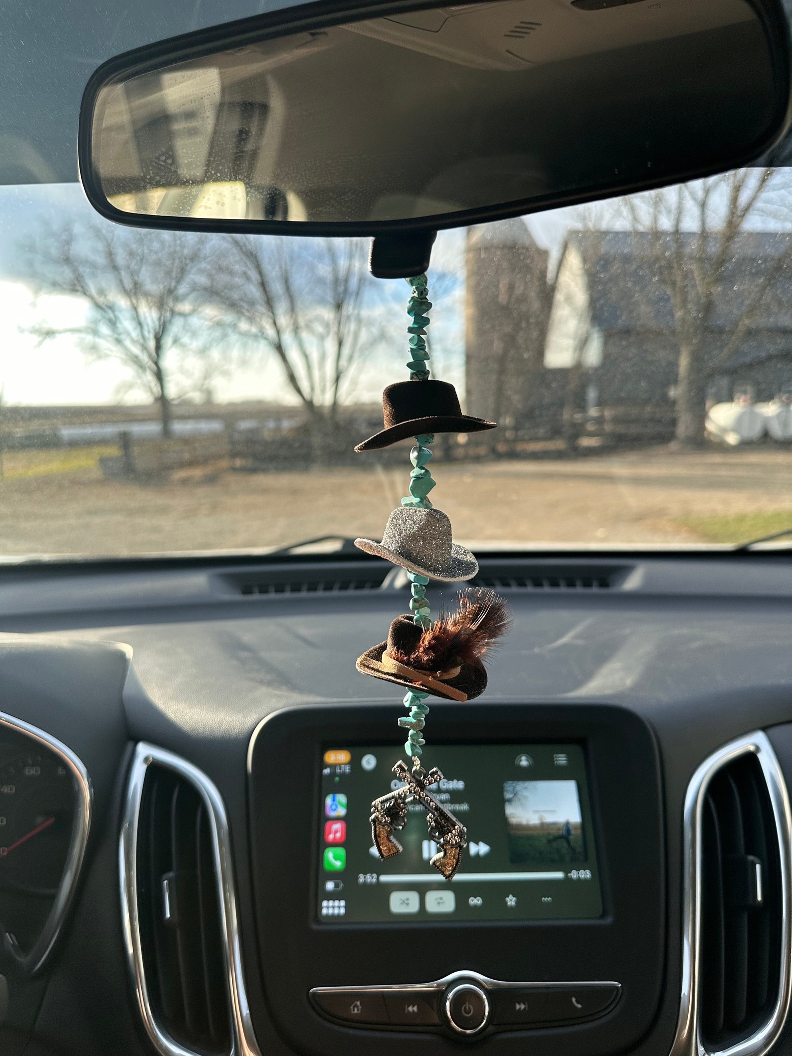Cowboy Hat Western Car Accessories / Car Charms / Rearview Mirror Decor ...