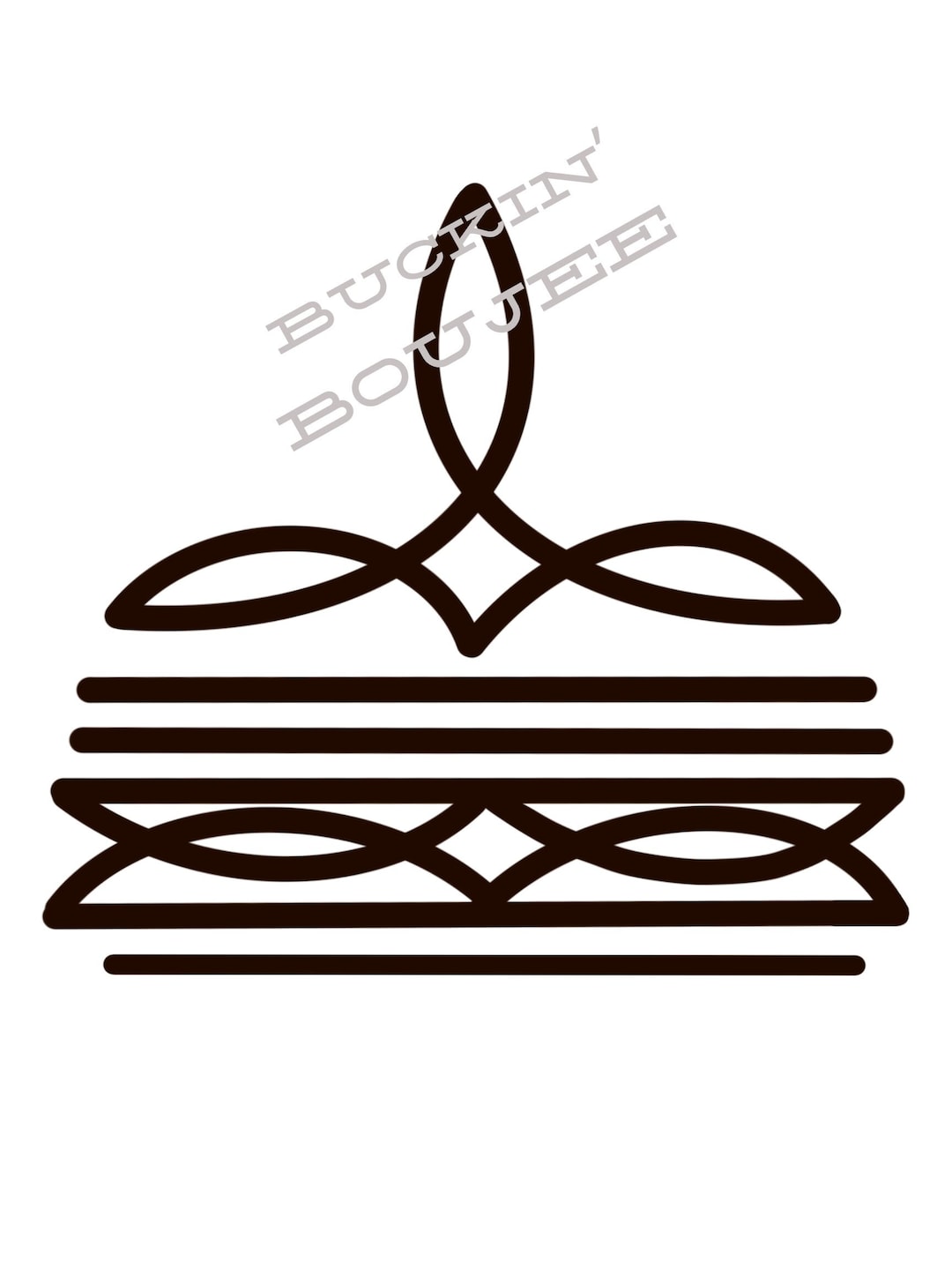 Western Boot Stitch | Digital PNG Download | Black Stitch | Western T ...