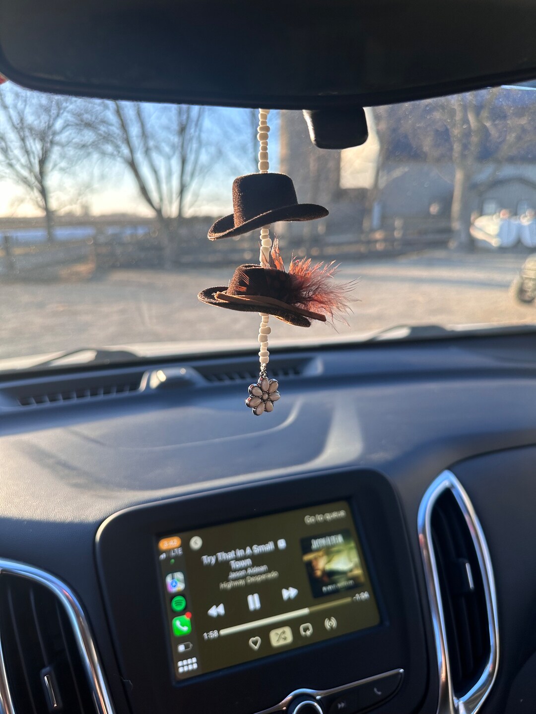 Cowboy Hat Car Accessories / Car Charms / Rearview Mirror Decor ...