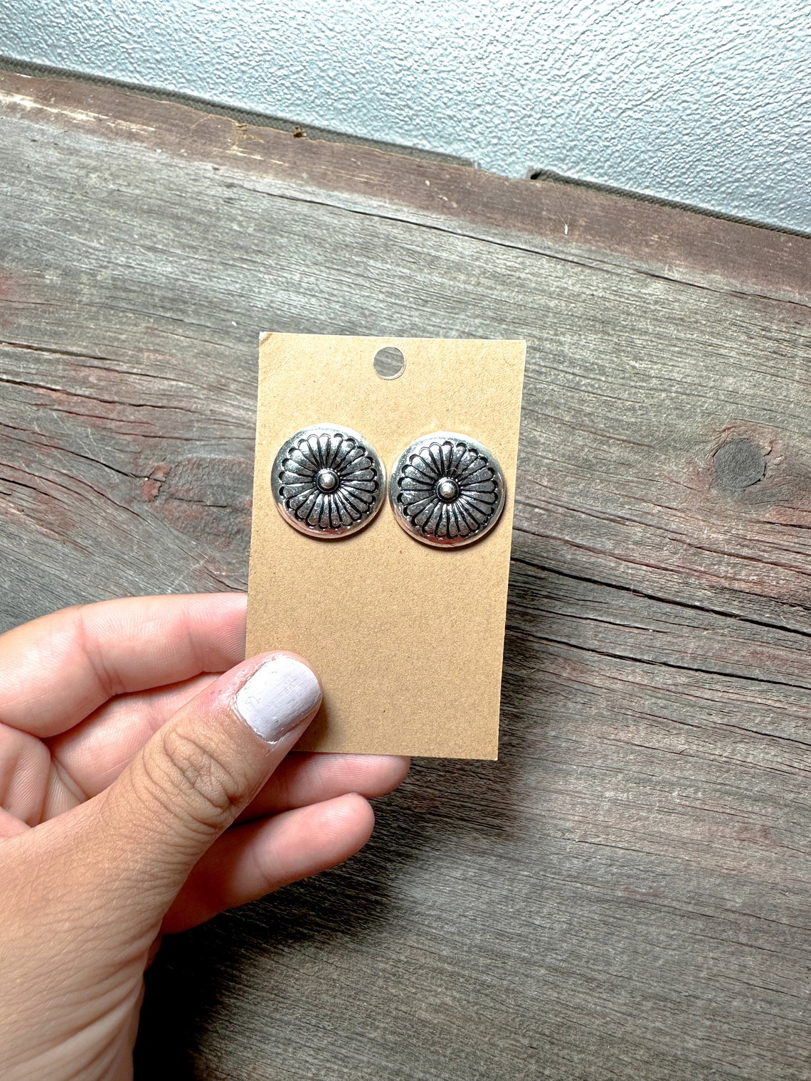 WESTERN CONCHO STUDS | Post Earring Earrings | Southwestern Jewelry ...