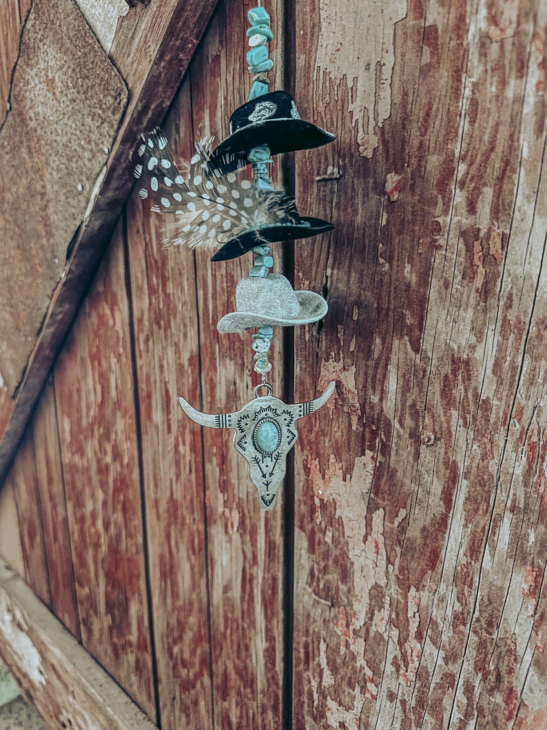 Western Mini Cowboy Hat Rear View Mirror Hanger - Etsy