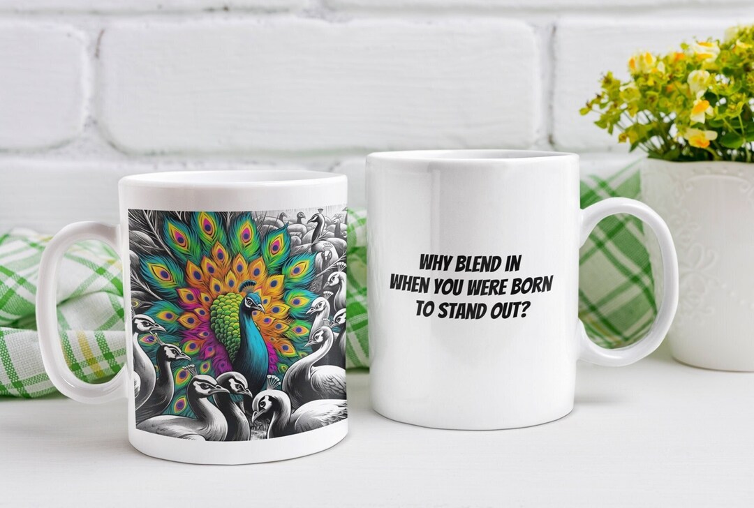 Extrovert Mugs - Born to Stand Out Mug - Extrovert Statement, Extrovert ...