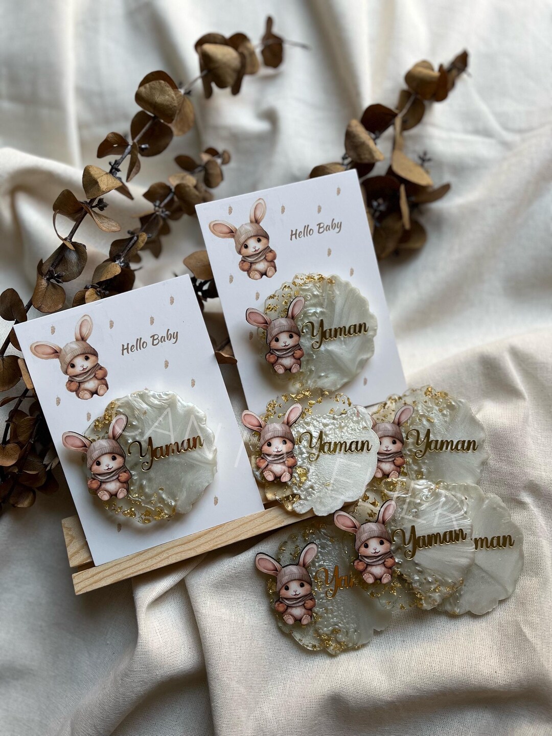 50 Pcs Magnet, Hello Baby Custom Baby Magnet - Personalized Yaman Name ...