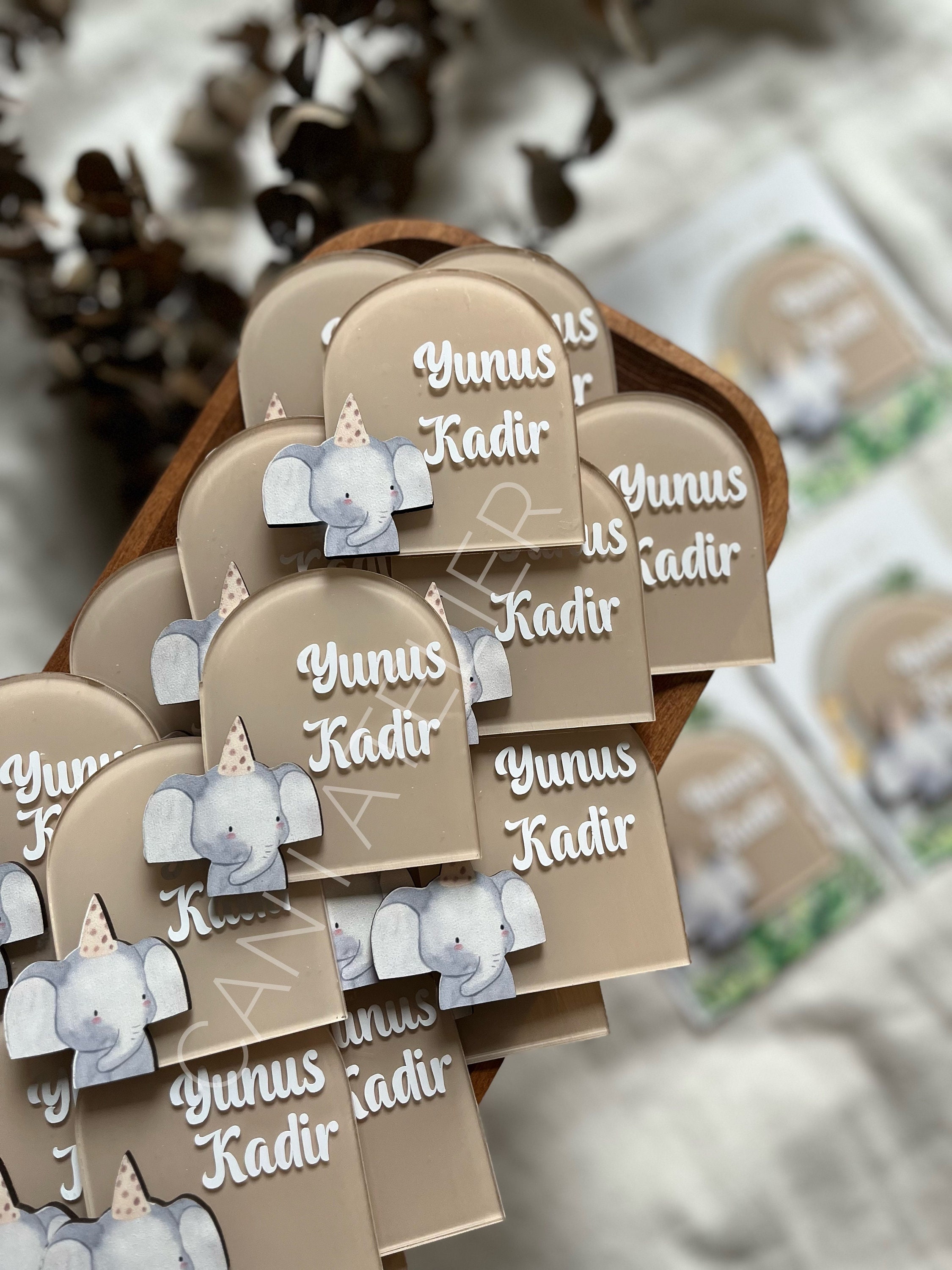 Elephant Plexi Magnet Personalized Magnet Custom Fridge Magnet, Newborn ...