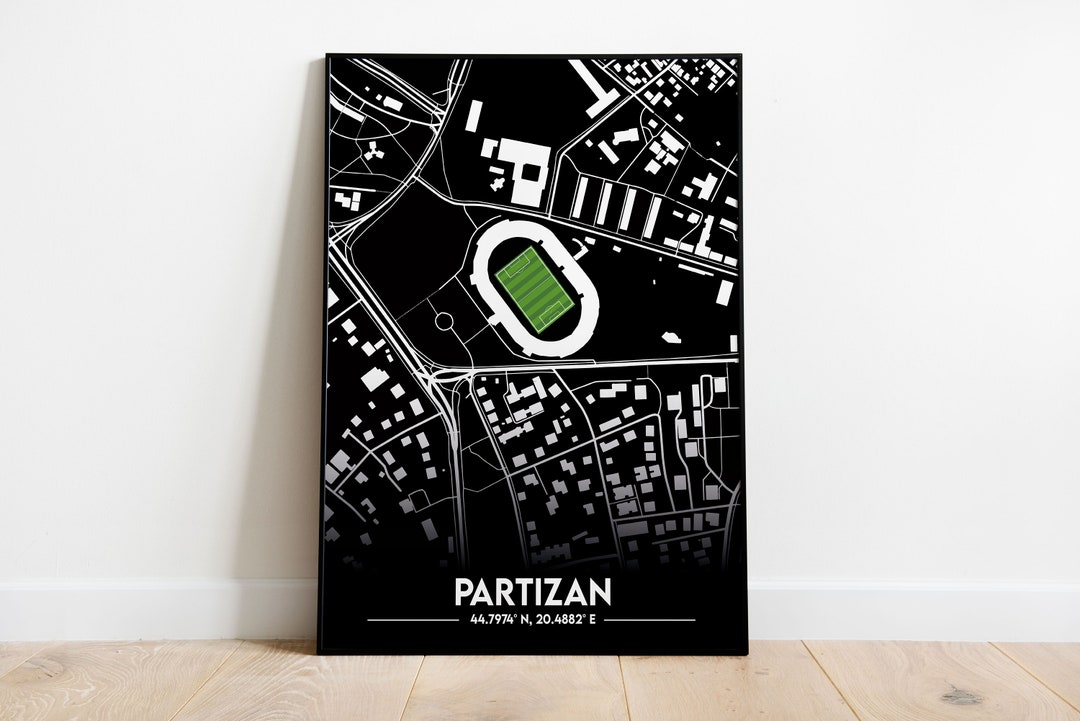 Partizan Stadium Map Design Home of FK Partizan Belgrade DIGITAL ...