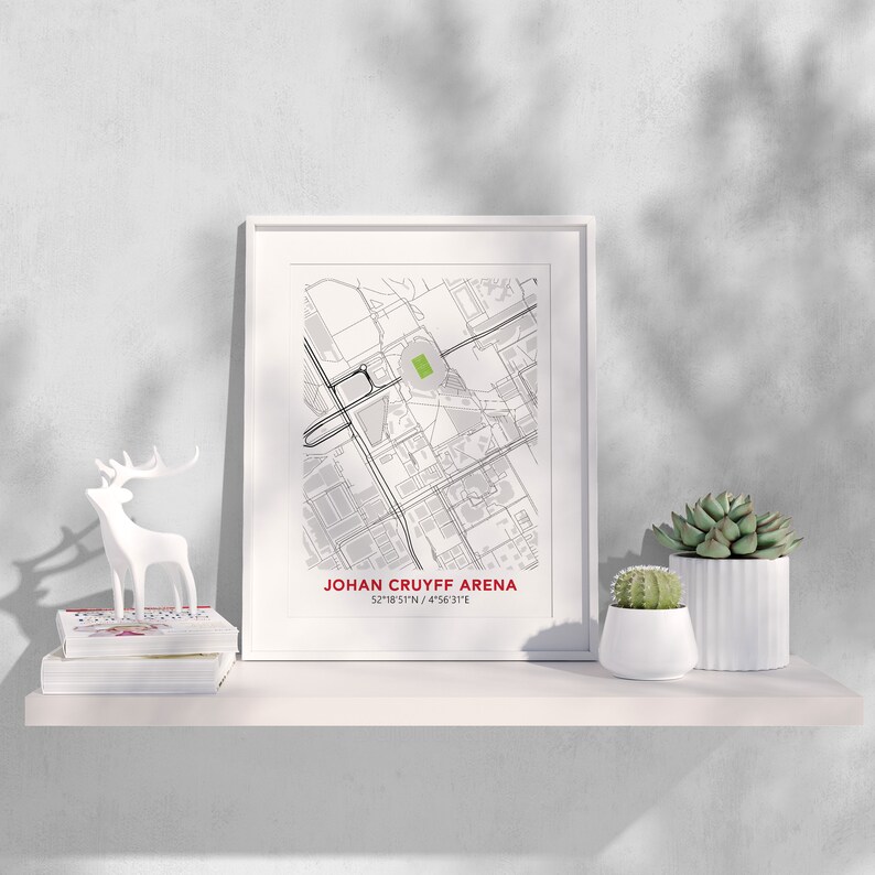 Johan Cruyff Stadium Map Design - Home of AFC Ajax Amsterdam in the ...