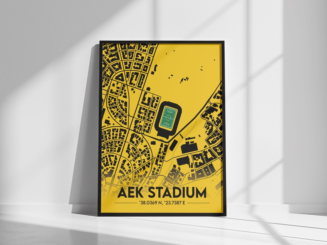 Map Design of AEK Stadium Digital Download Football Stadium Artwork ...