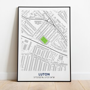 Map Design of Kenilworth Road - Luton Town FC England - DIGITAL ...