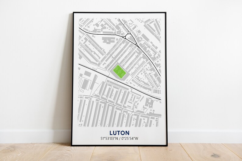 Map Design of Kenilworth Road - Luton Town FC England - DIGITAL ...