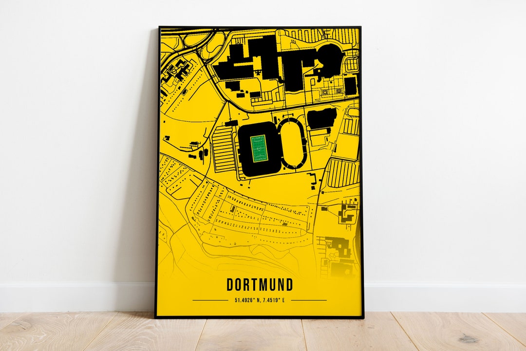 Map Design of Westfalenstadion- Signal Iduna Stadium- Borussia Dortmund ...