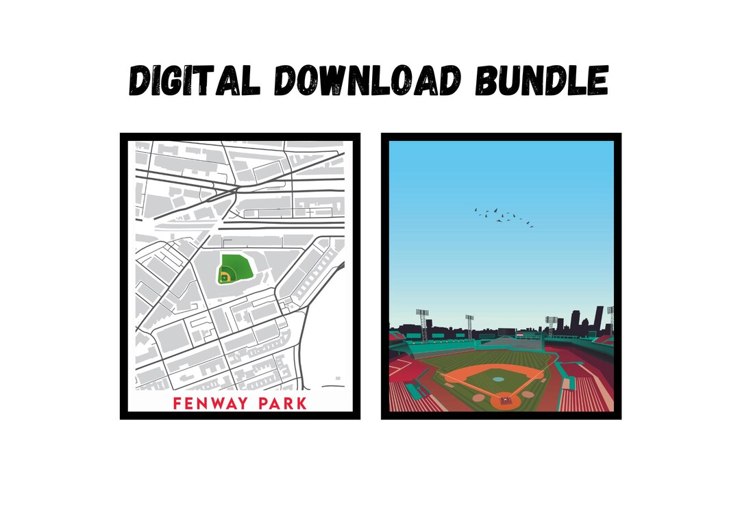 Fenway Park DESIGN BUNDLE Boston Red Sox Map Desing and Illustration ...
