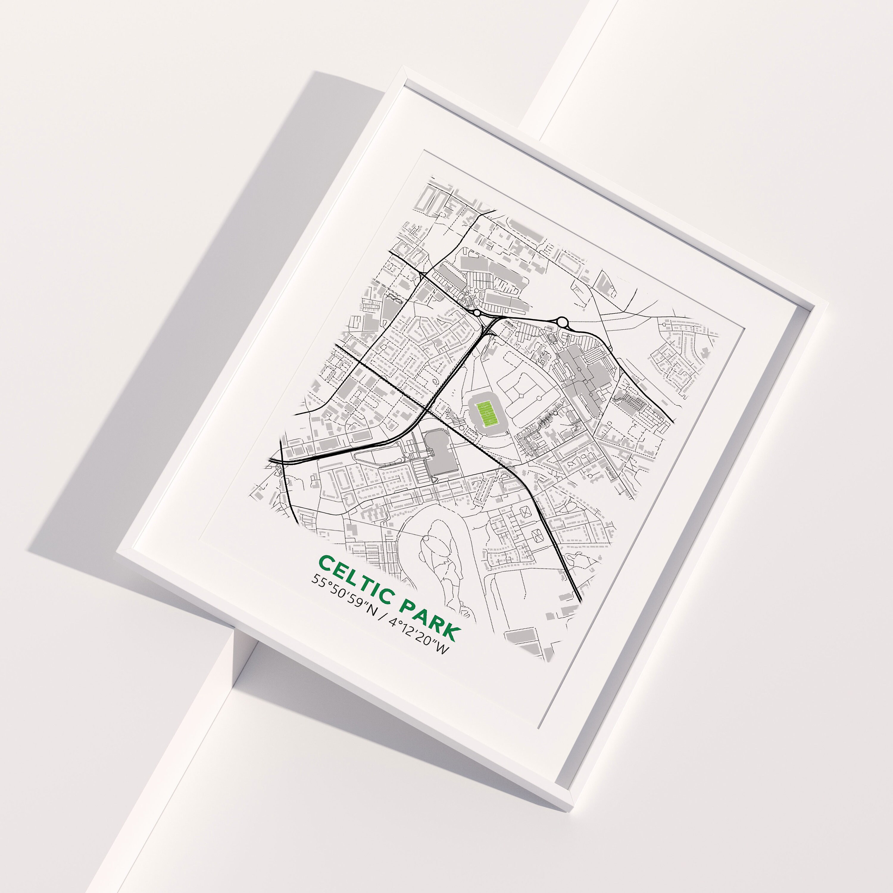 Celtic Park Map Design Home of Celtic FC DIGITAL DOWNLOAD Football ...