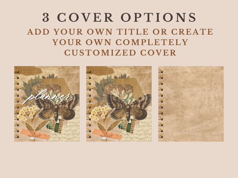 Scrapbook Vintage Undated Monthly Planner 2024, 2025, 2026, Ios ...