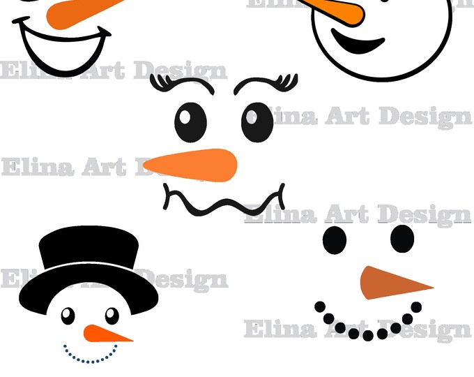 Snowman Face Svg, Snowman Svg, Christmas Snowman Svg, Snowman Cut File ...