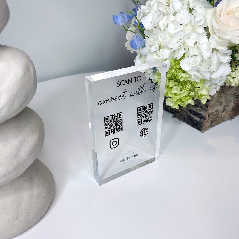 Small Qr Code on Tables - Etsy
