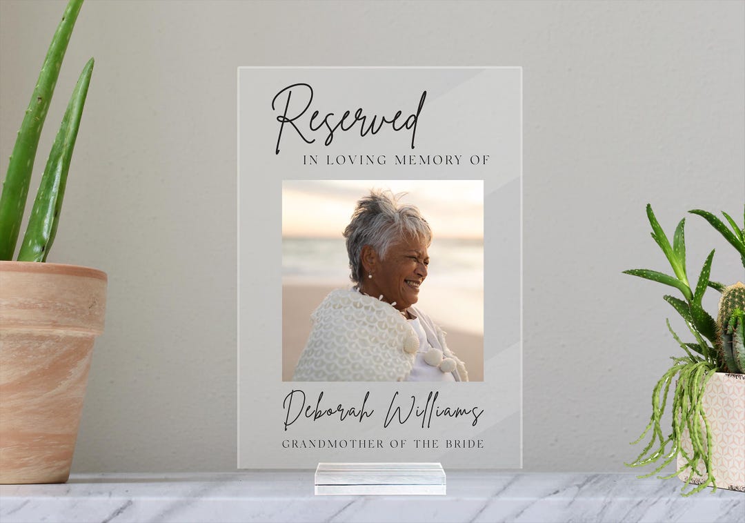 Reserved Memorial Sign, Personalized Memorial Plaque, in Loving Memory ...