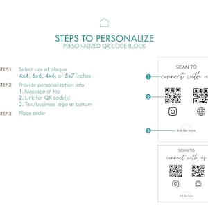 Custom Multi QR Code Sign, Personalized Small Business Social Media QR ...